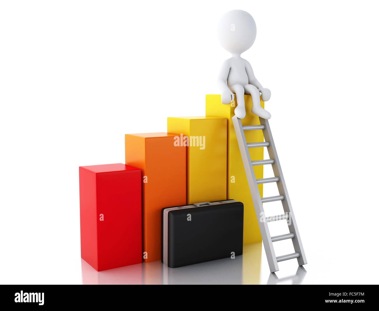 3d white people businessman statistics hi-res stock photography and ...