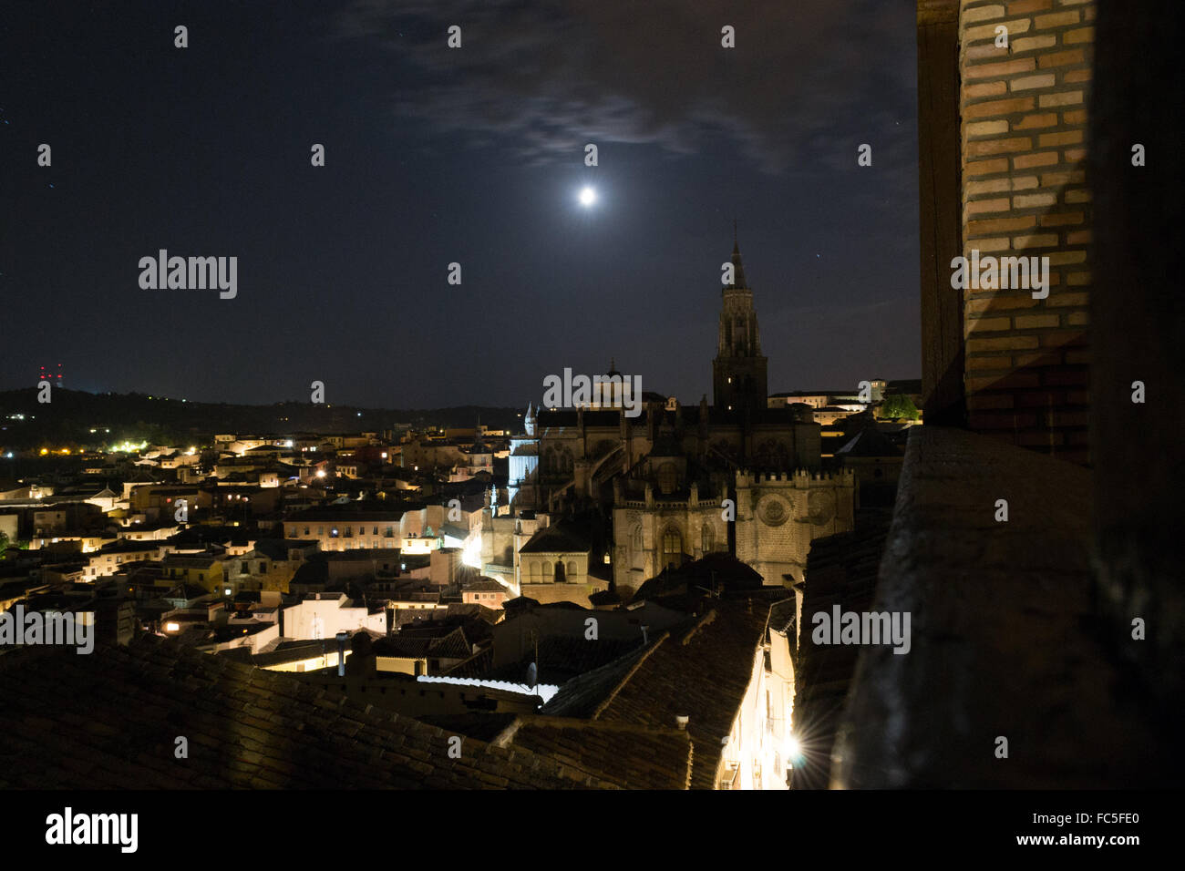 Moon in Toledo Stock Photo - Alamy