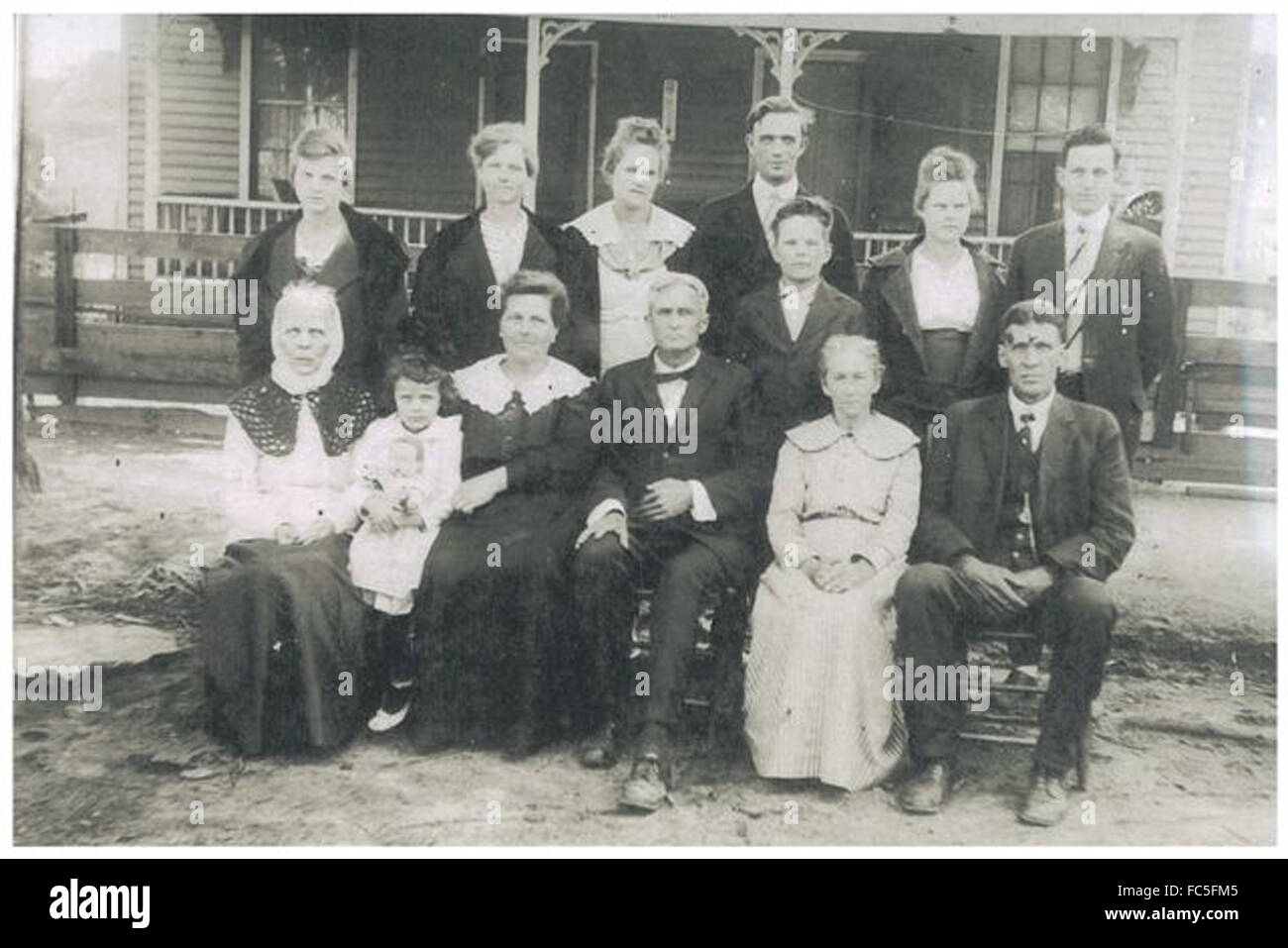 Johnson family photo taken about 1900 Stock Photo - Alamy