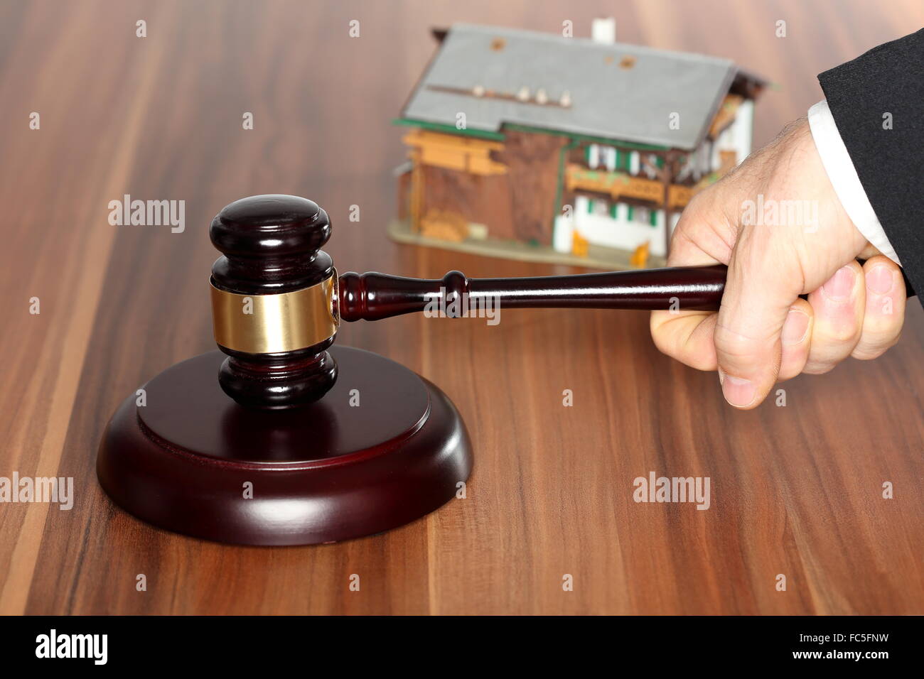 auction with building Stock Photo - Alamy