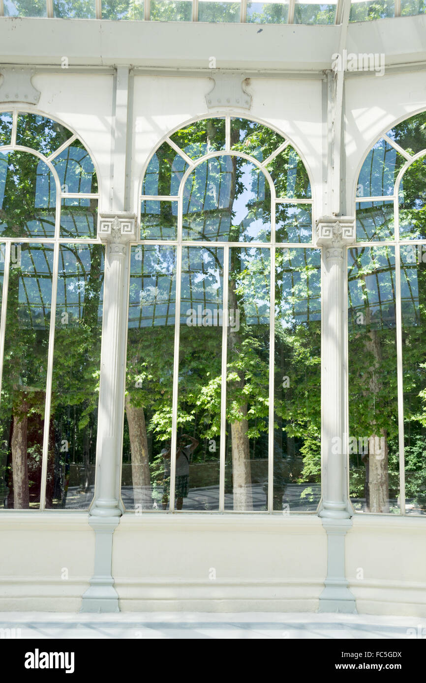 Window in the Crystal palace Stock Photo - Alamy