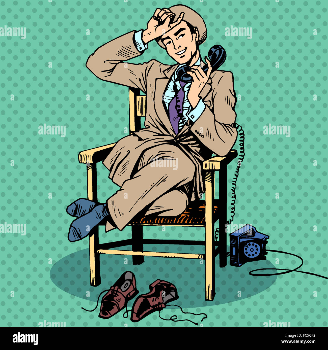 Sits talking hi-res stock photography and images - Alamy