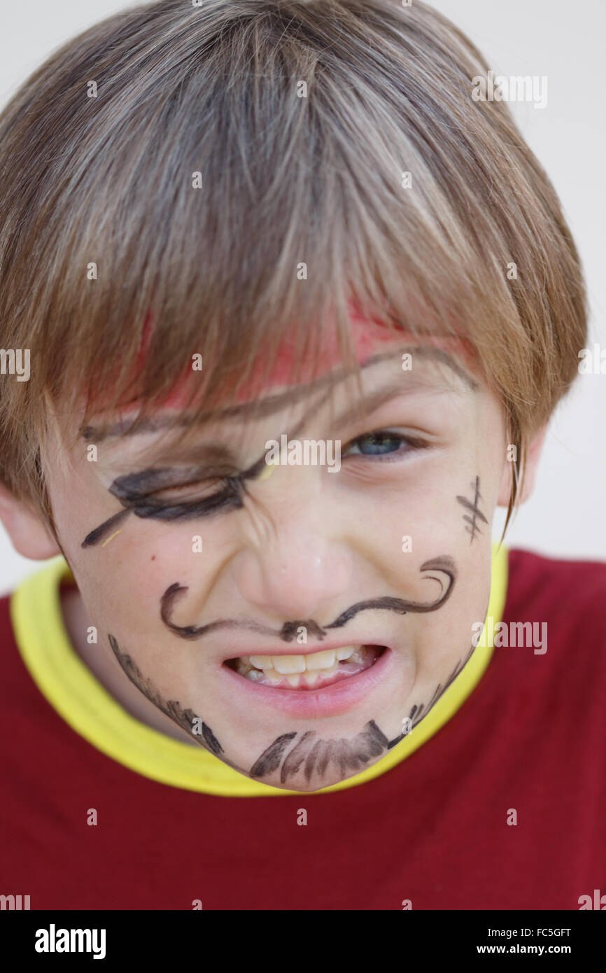 Close up grumpy pirate boy hi-res stock photography and images - Alamy