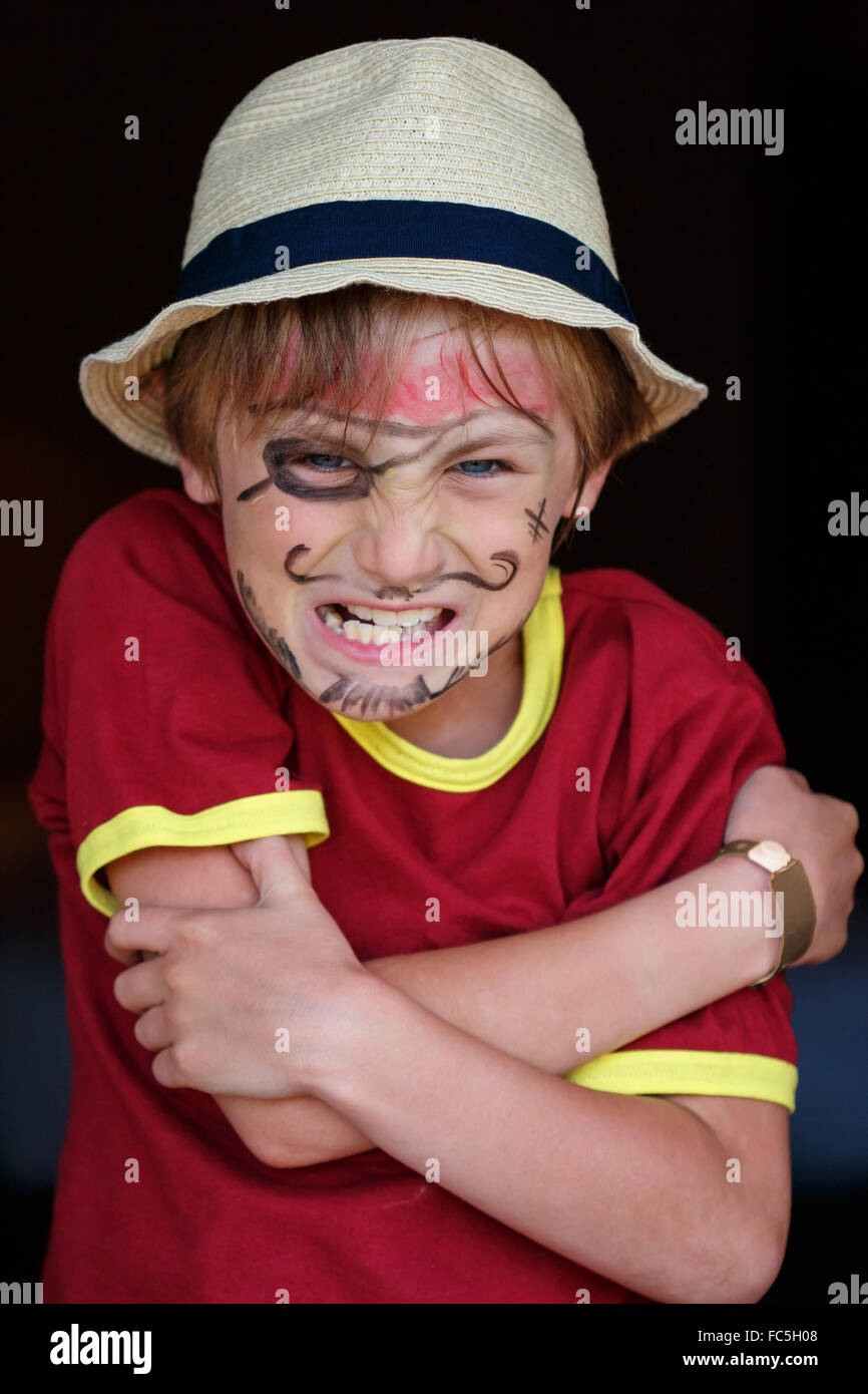 Close up grumpy pirate boy hi-res stock photography and images - Alamy