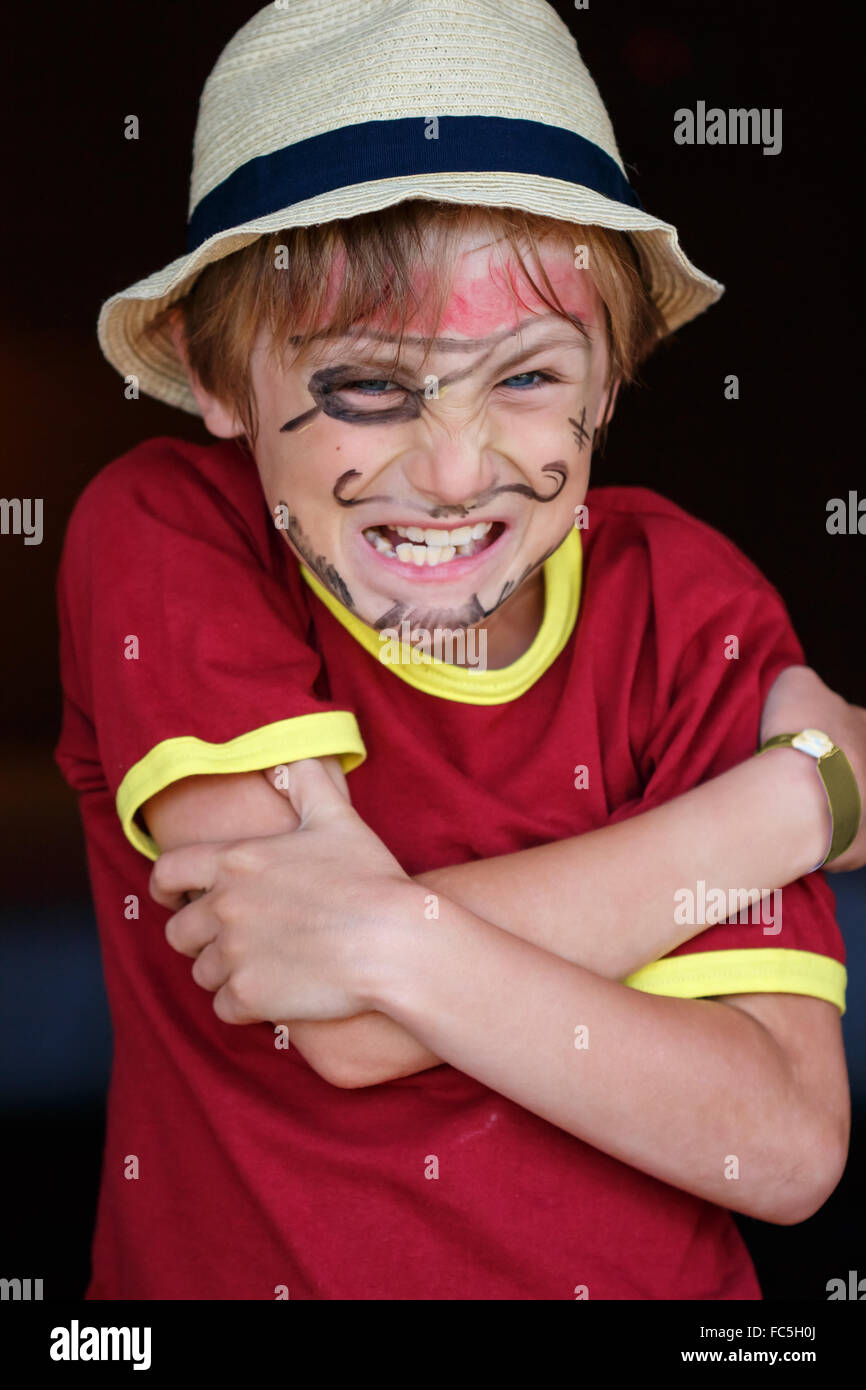 Close up grumpy pirate boy hi-res stock photography and images - Alamy