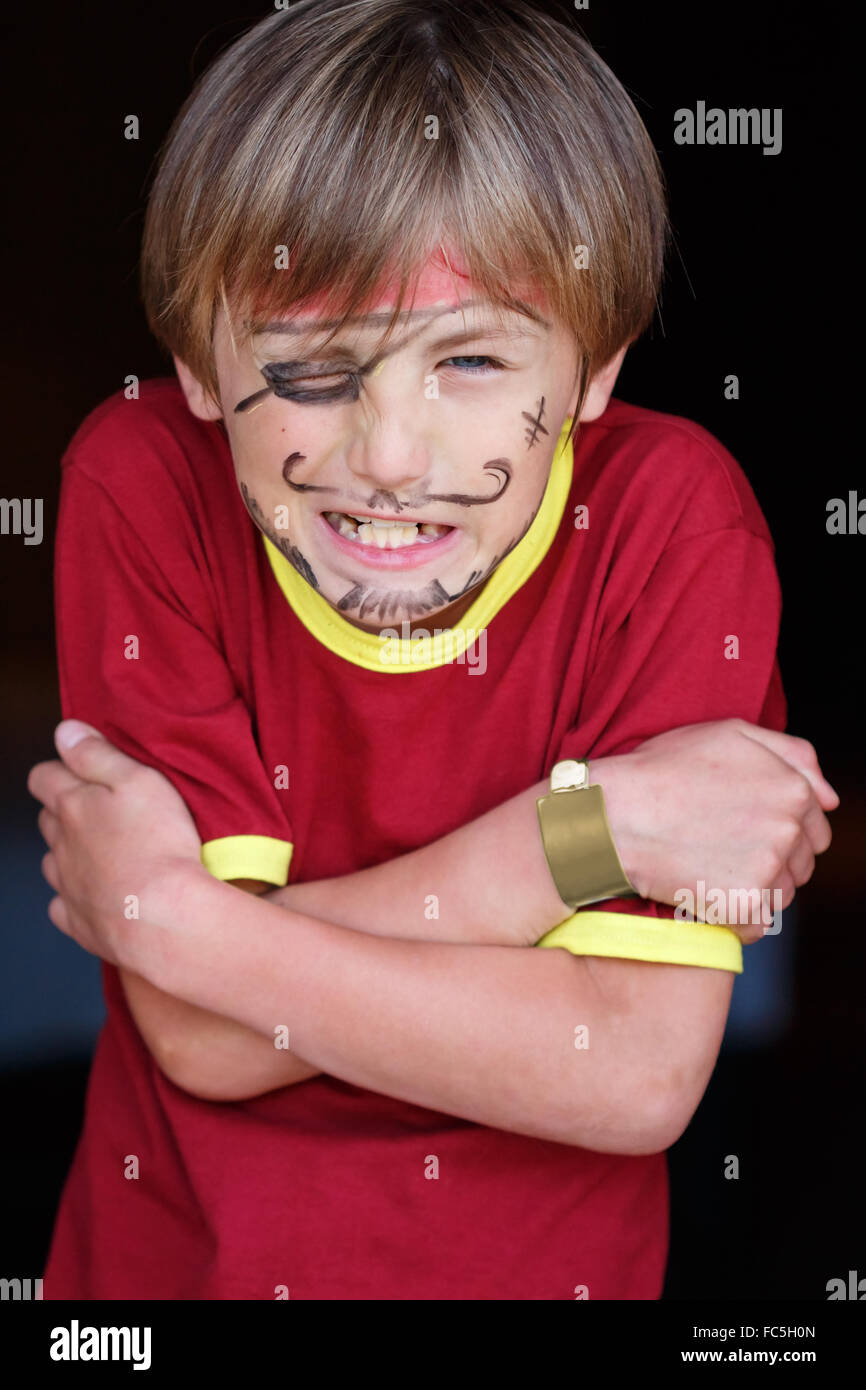 Close up grumpy pirate boy hi-res stock photography and images - Alamy