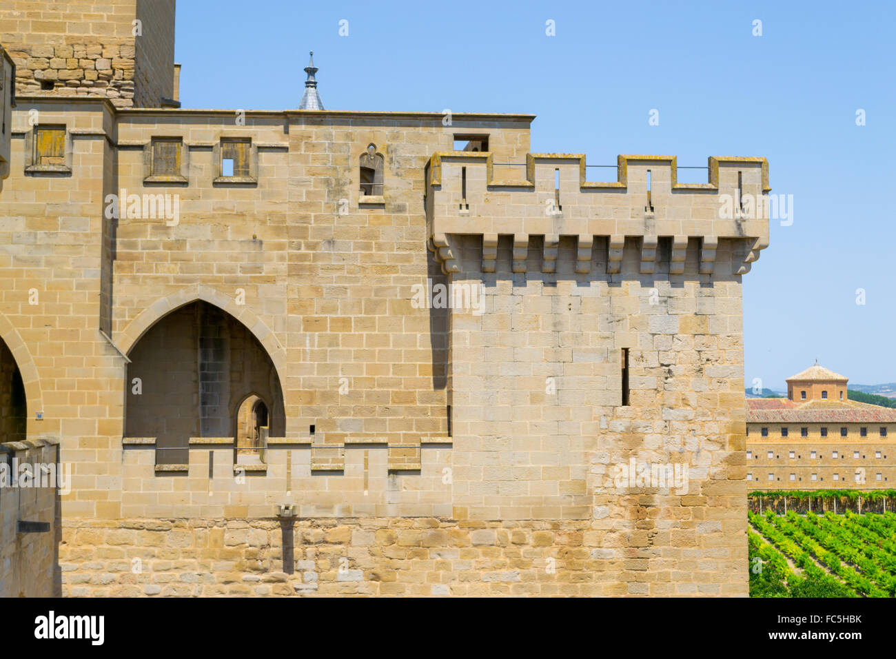 Turret in Olite Stock Photo - Alamy