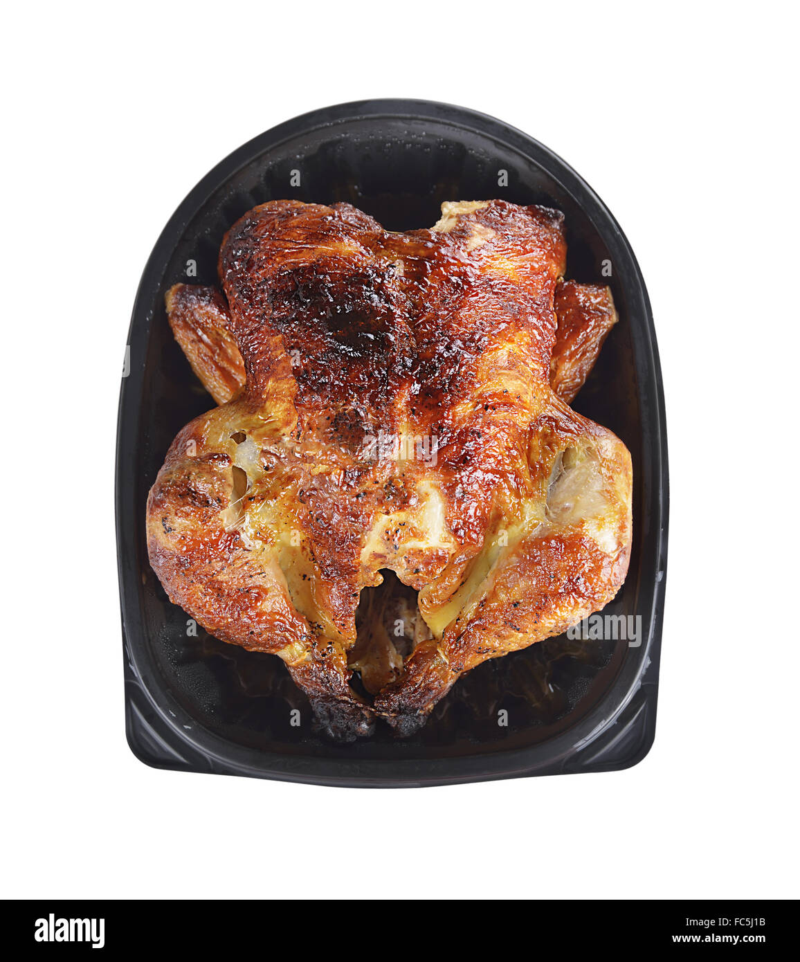 Roasted whole chicken top view Cut Out Stock Images & Pictures - Alamy