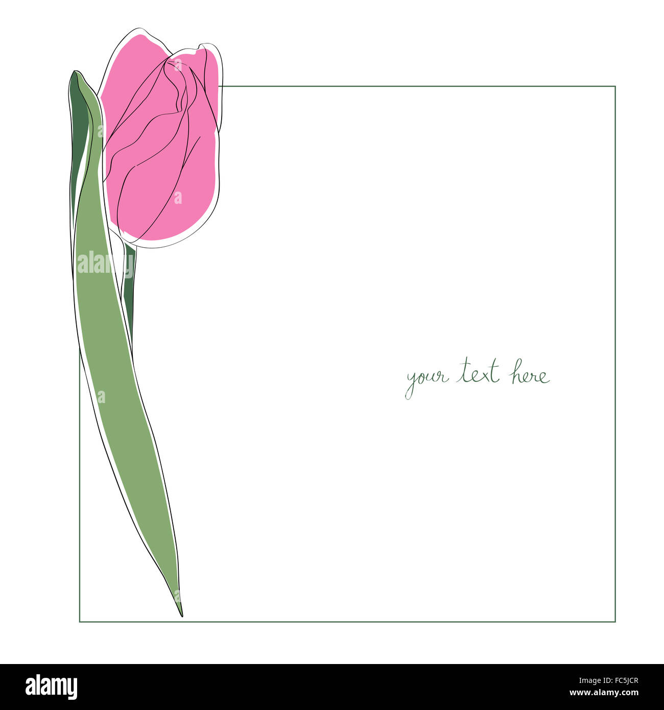 Simple tulip design Cut Out Stock Images & Pictures - Alamy
