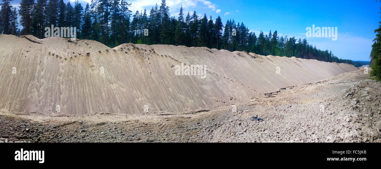 huge pile of sand for road construction Stock Photo - Alamy