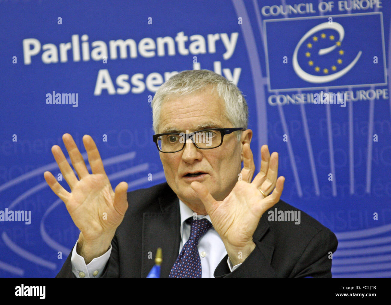 Kiev, Ukraine. 20th Jan, 2016. Rapporteur of the Parliamentary Assembly ...