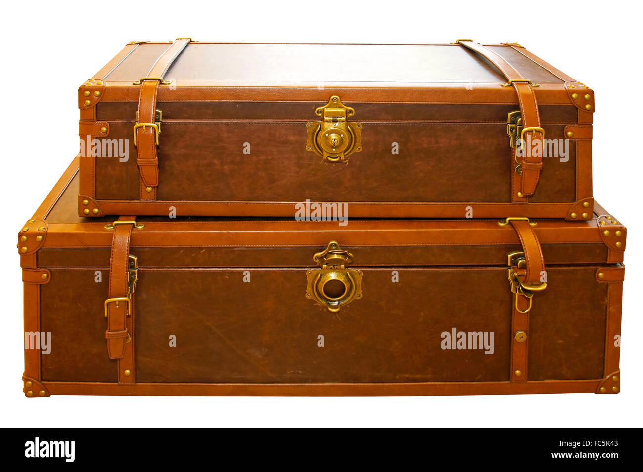 Leather luggage trunk hi-res stock photography and images - Alamy