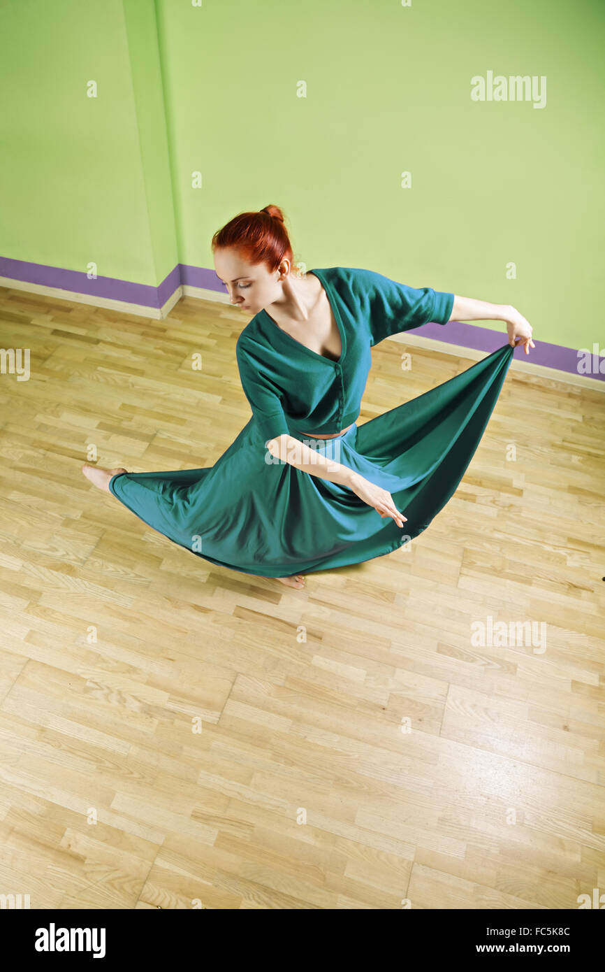 Woman dancing high angle view Stock Photo - Alamy