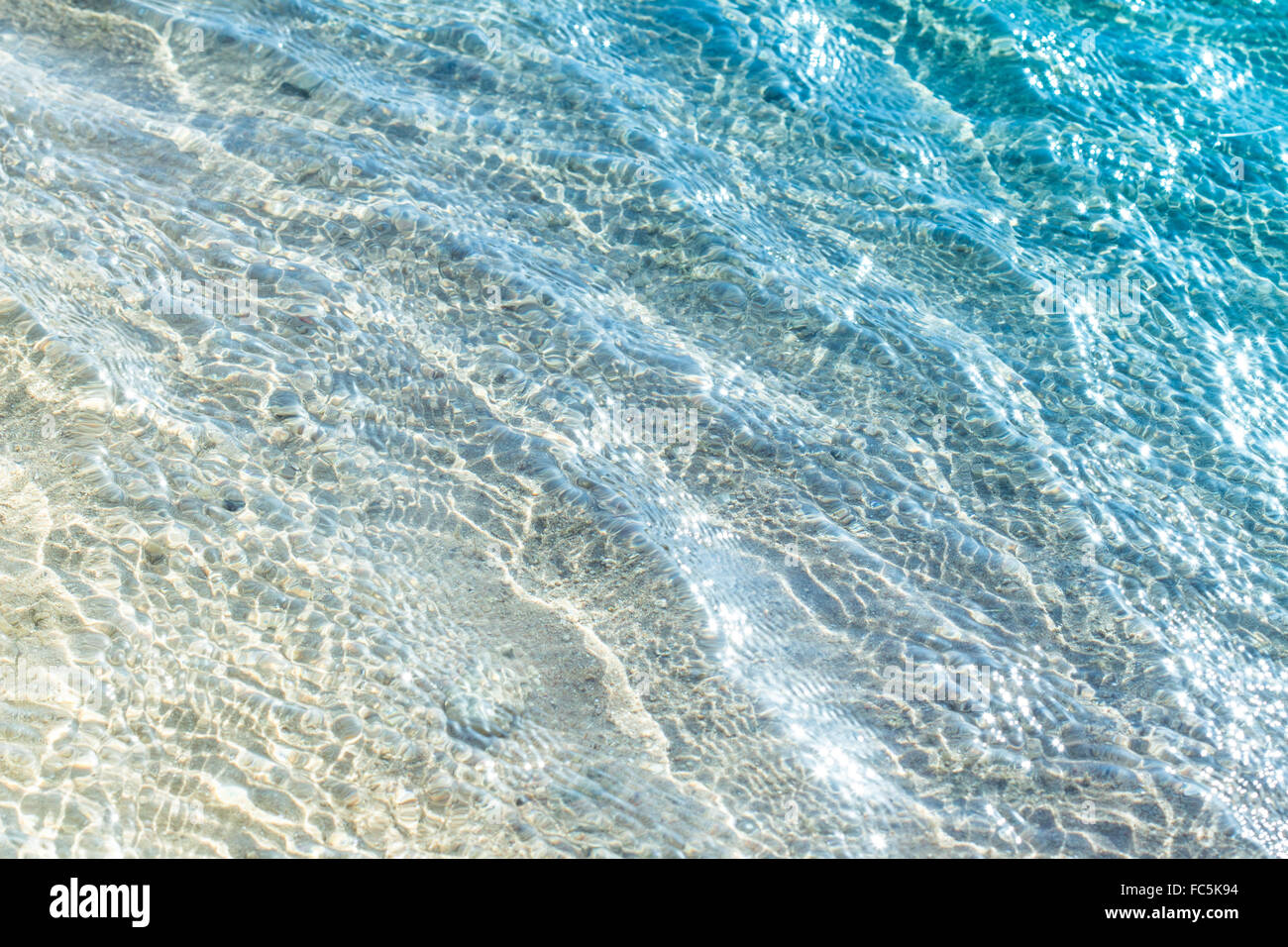 Transparent water of sea beach Stock Photo - Alamy