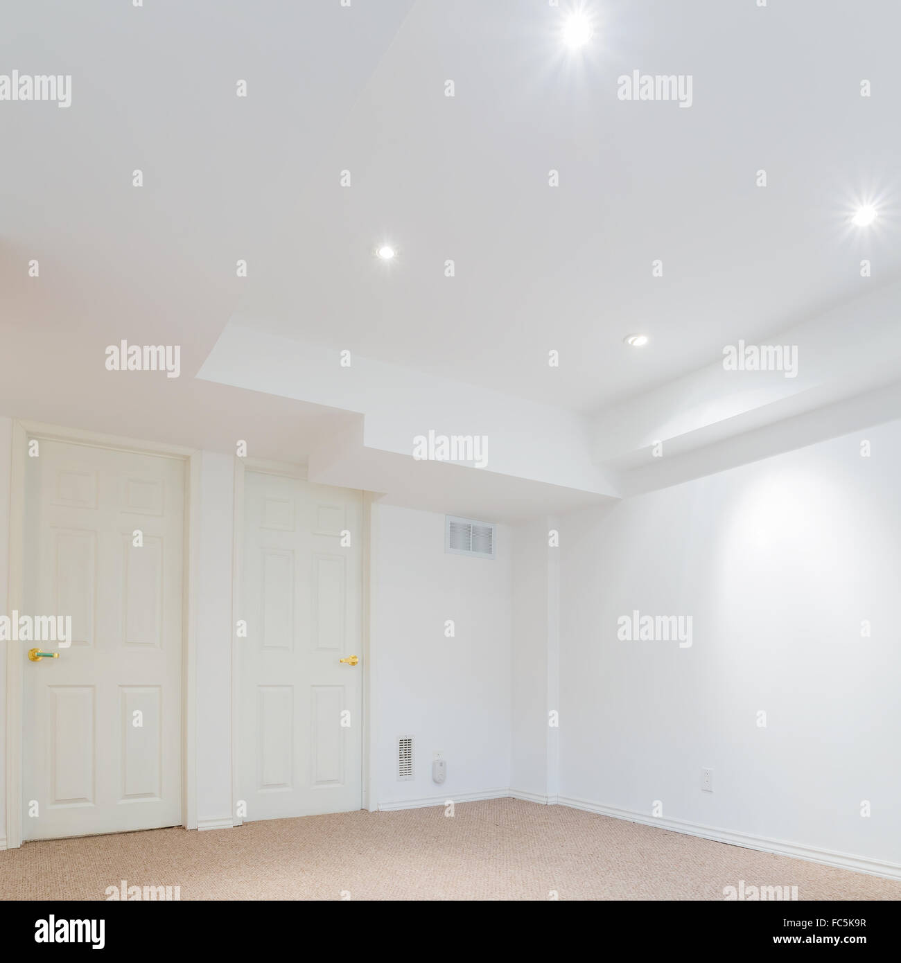 Basement room interior design Stock Photo - Alamy