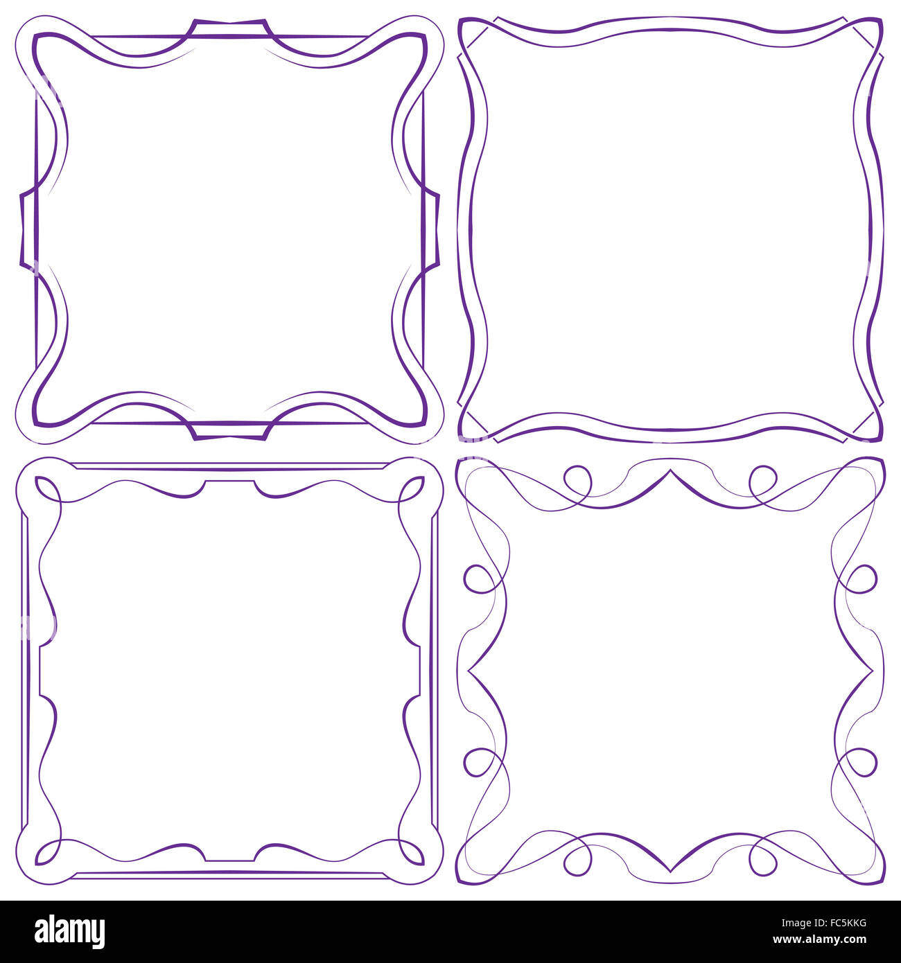 Vector set of four beautiful framework Stock Photo - Alamy