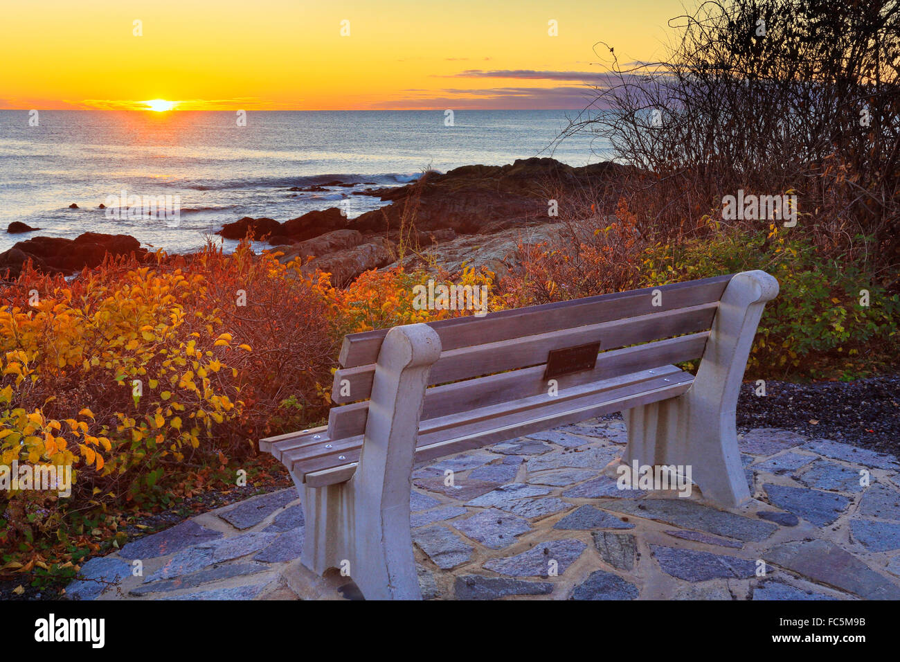 Sunrise, Marginal Way, Ogunquit, Maine, USA Stock Photo - Alamy
