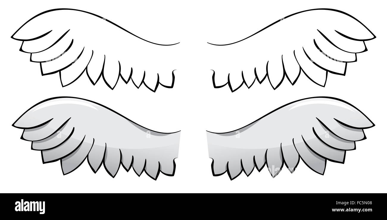 Bird wings outline hi-res stock photography and images - Alamy