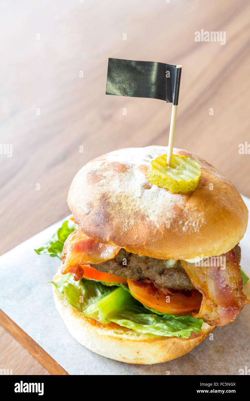 Angus beef cheese hamburger hi-res stock photography and images - Alamy