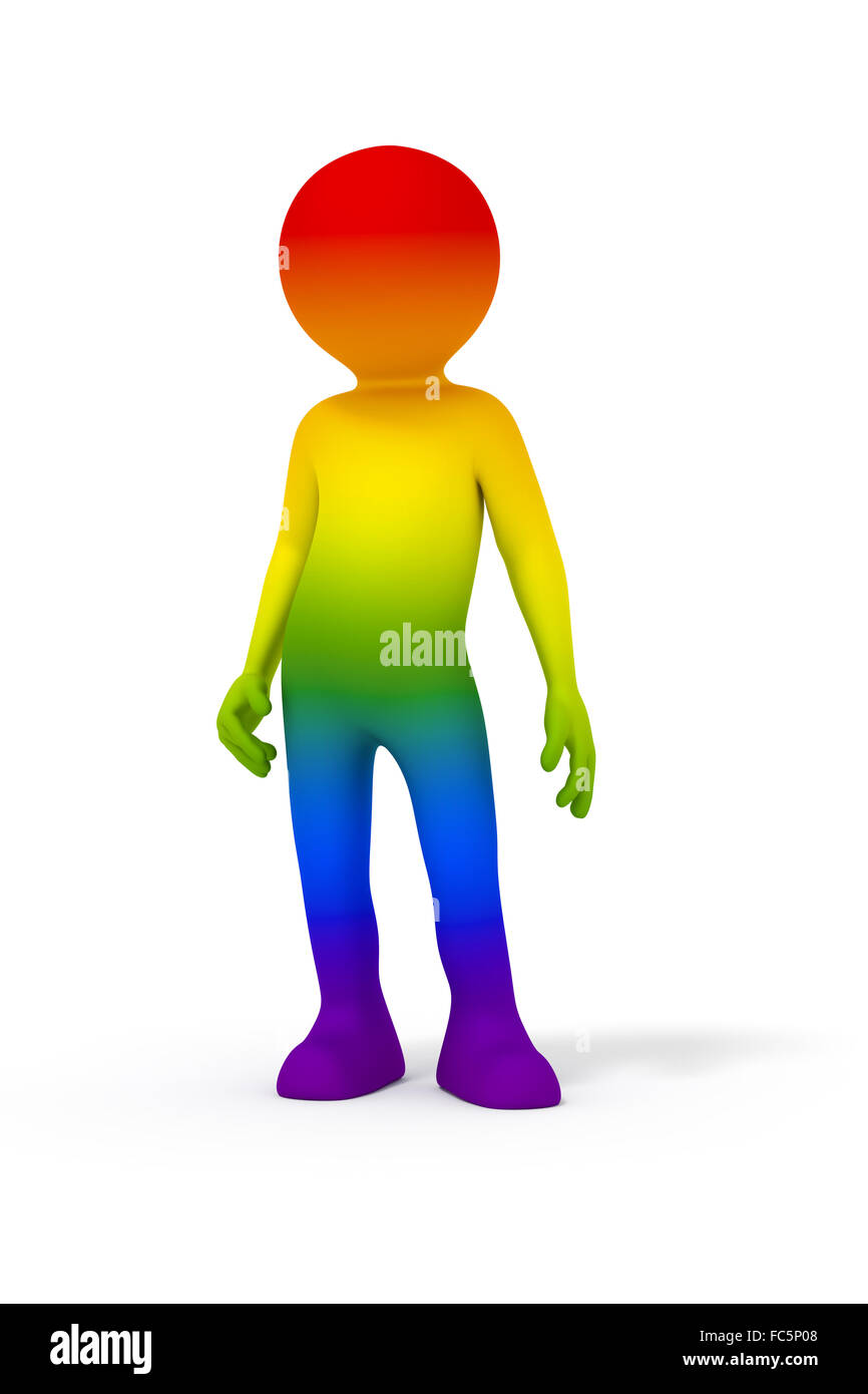 man rainbow colors Stock Photo - Alamy