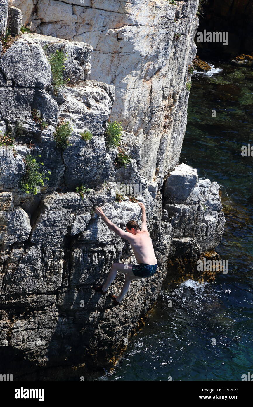 Strong man training climbing on hi-res stock photography and images - Alamy