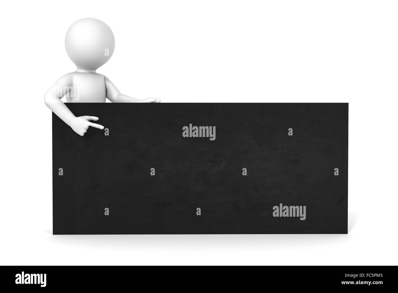 3d man holding sign board Black and White Stock Photos & Images - Alamy