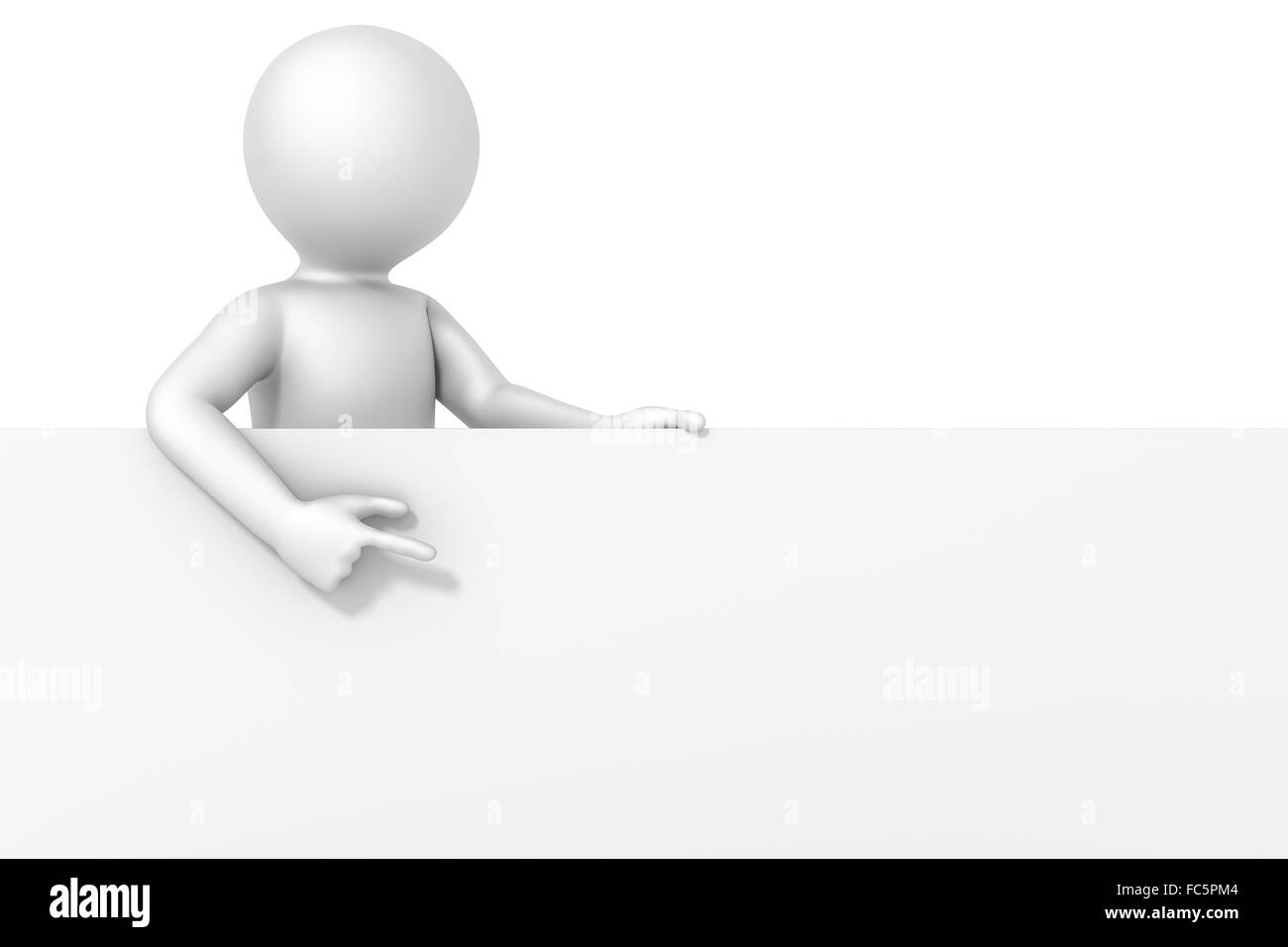 3d man holding sign board hi-res stock photography and images - Alamy