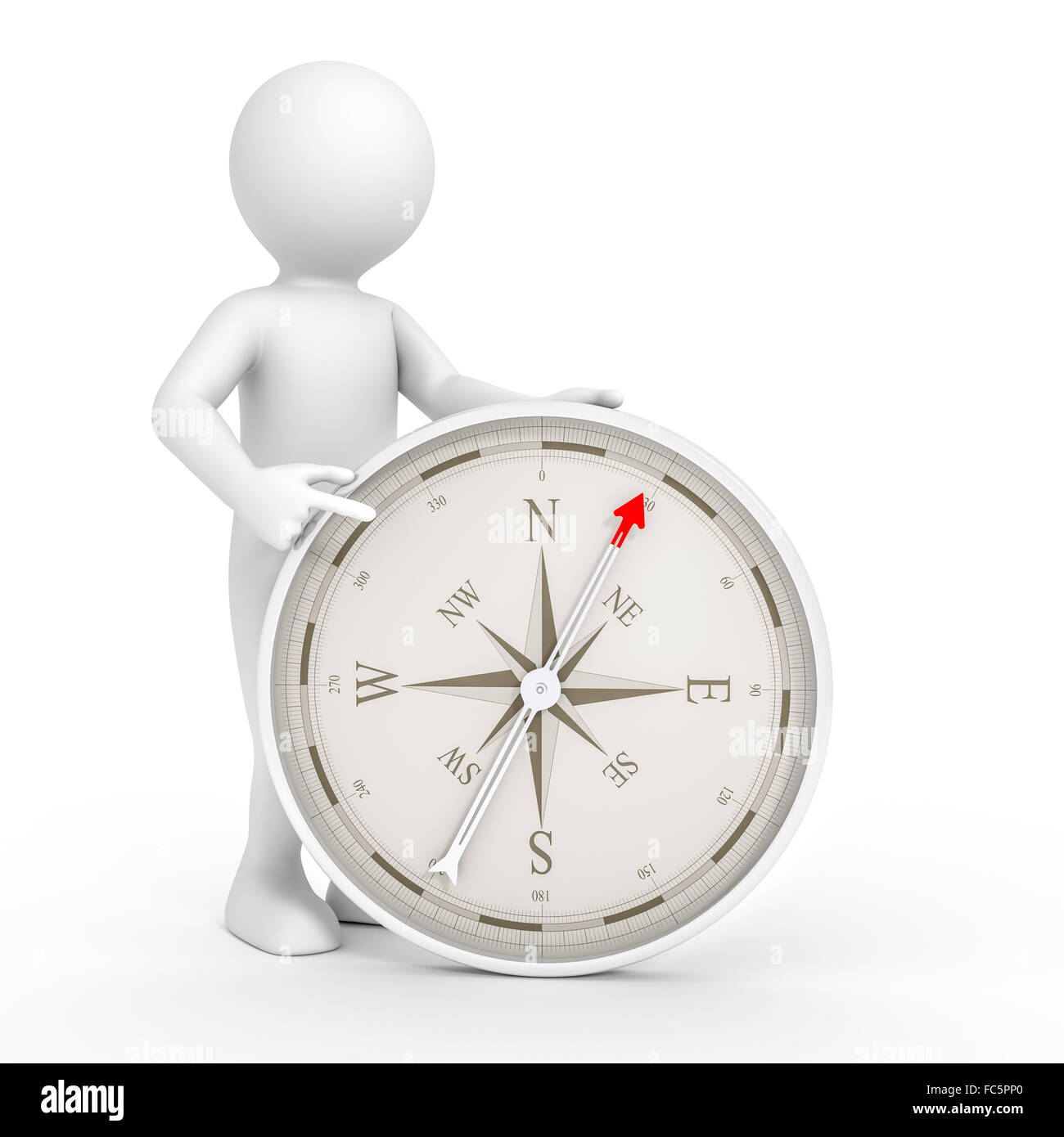 man and compass Stock Photo - Alamy