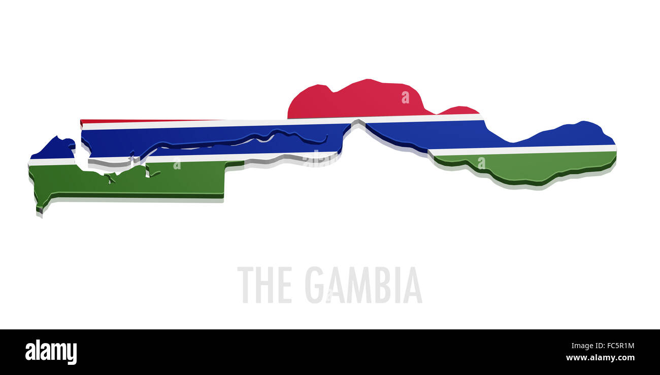 Gambia map hi-res stock photography and images - Alamy