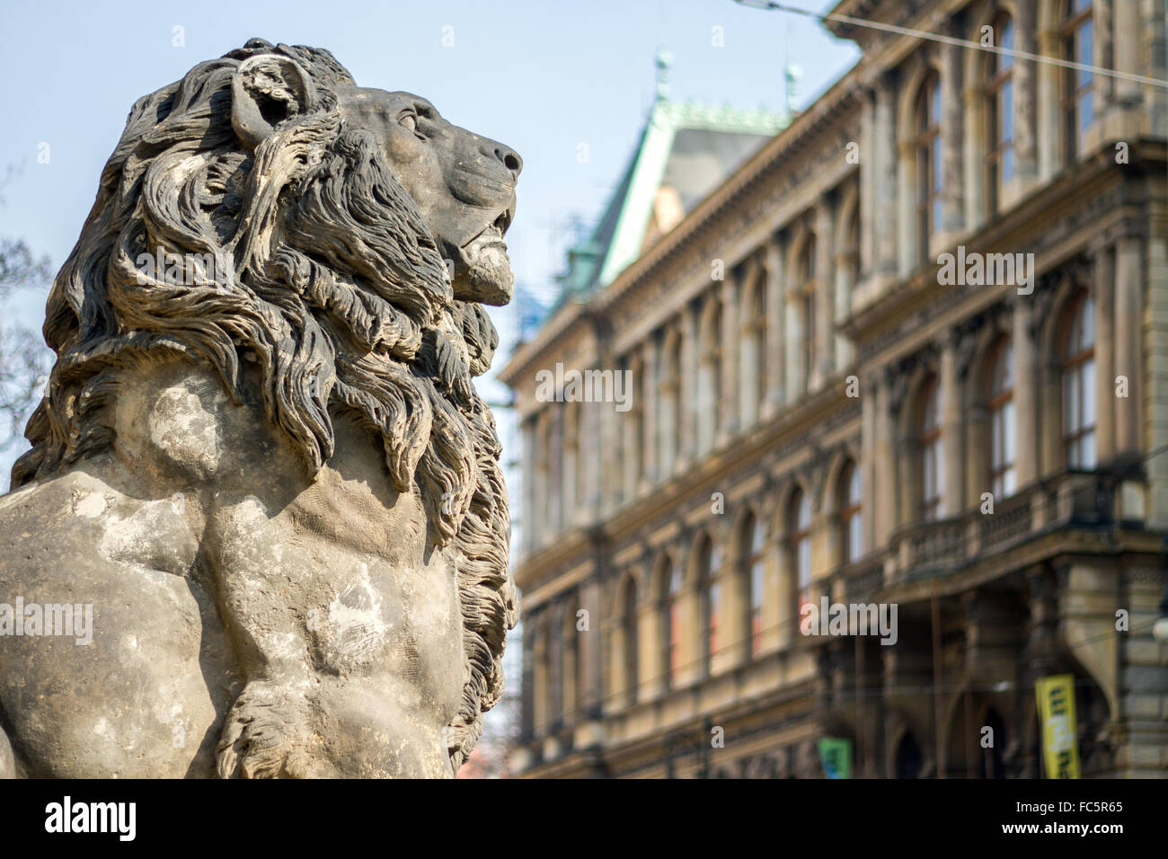 Lion statue in prague hi-res stock photography and images - Alamy