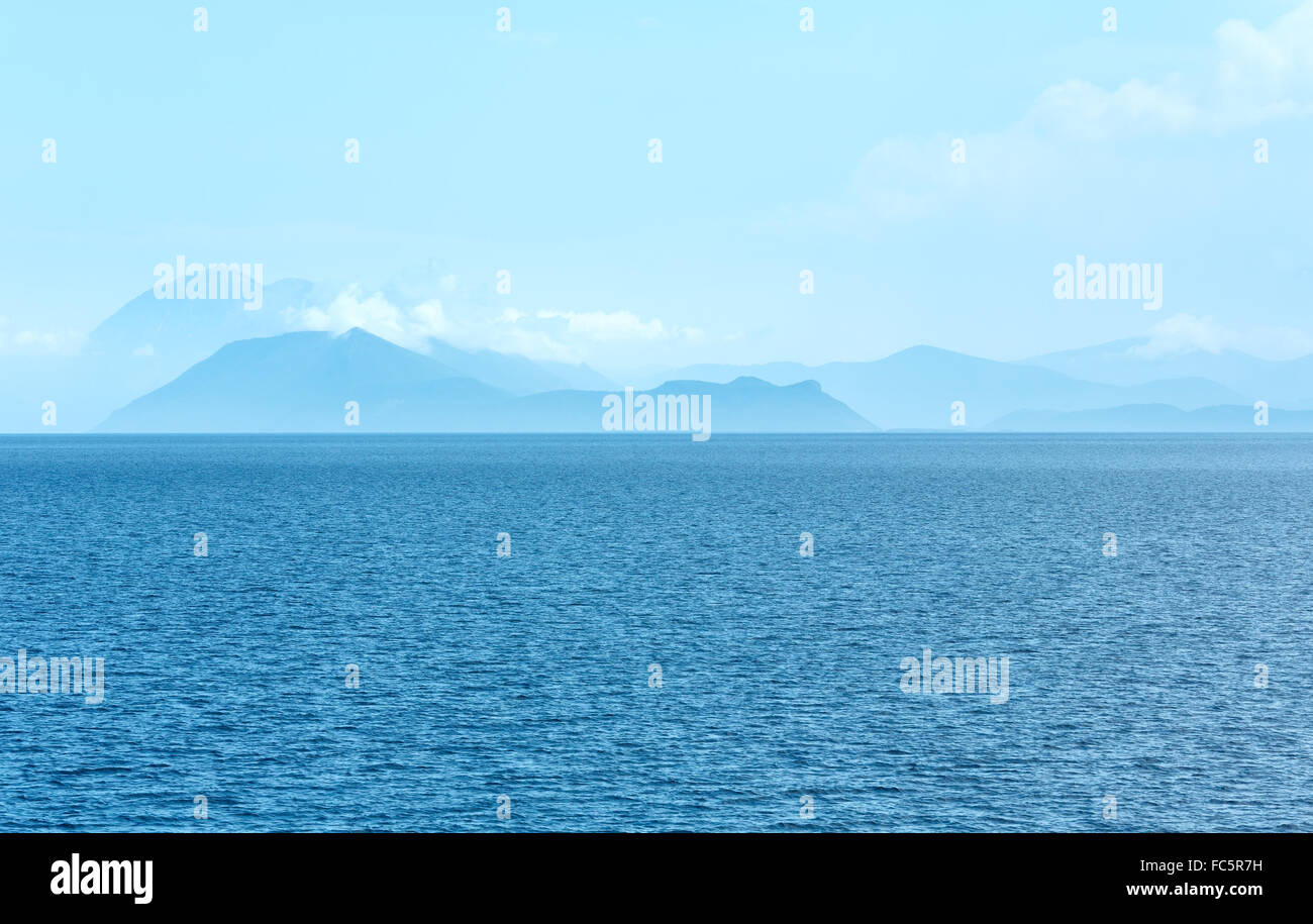 Sea summer view from ferry (Greece Stock Photo - Alamy