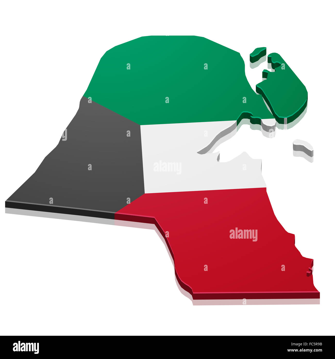 Kuwait map hi-res stock photography and images - Alamy