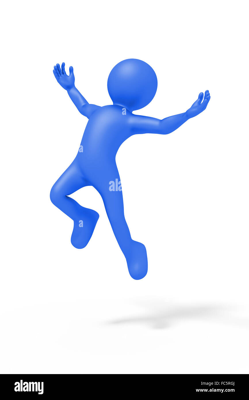 Cartoon illustration man jumping over hi-res stock photography and ...