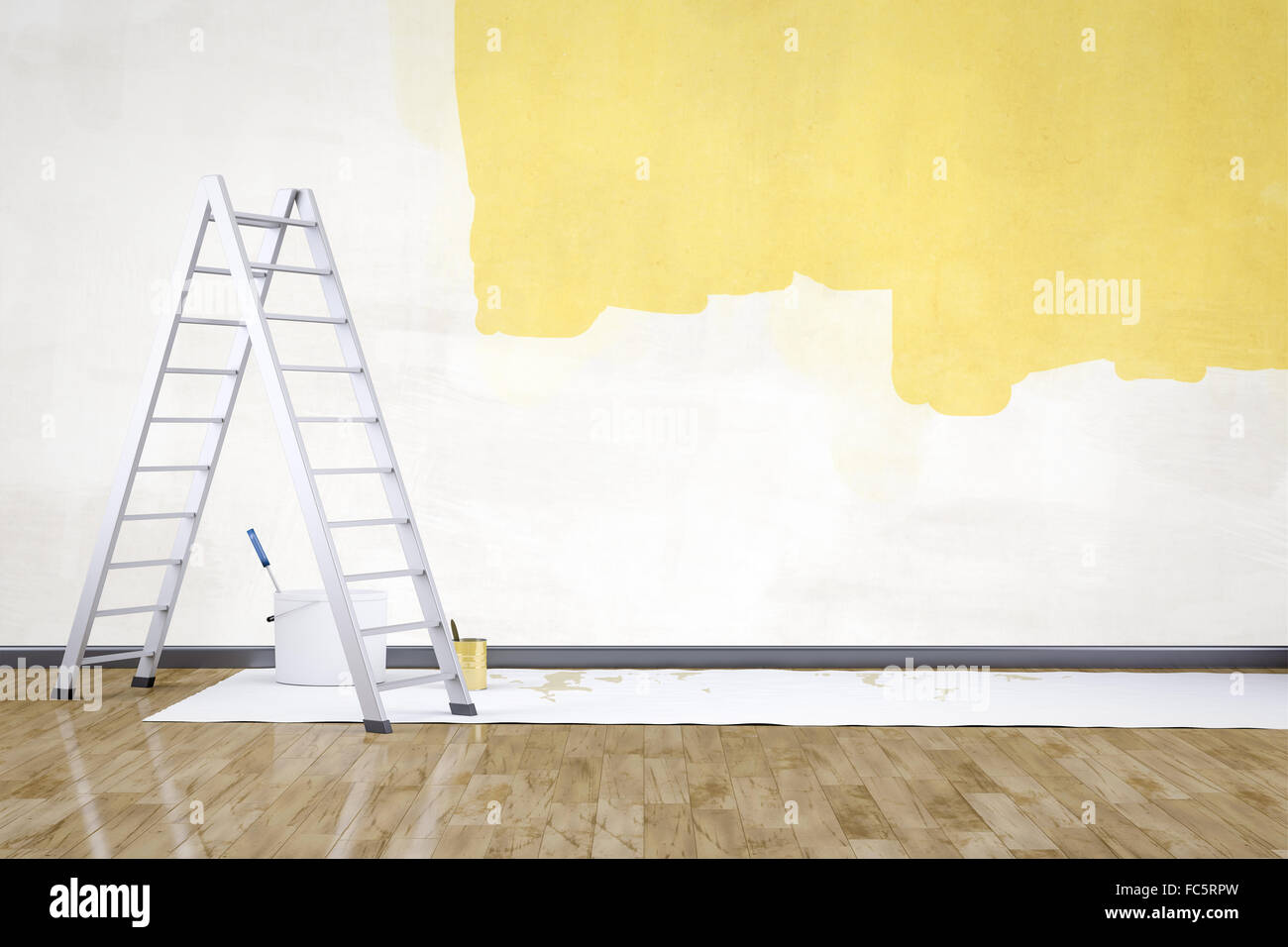 room with a ladder Stock Photo - Alamy