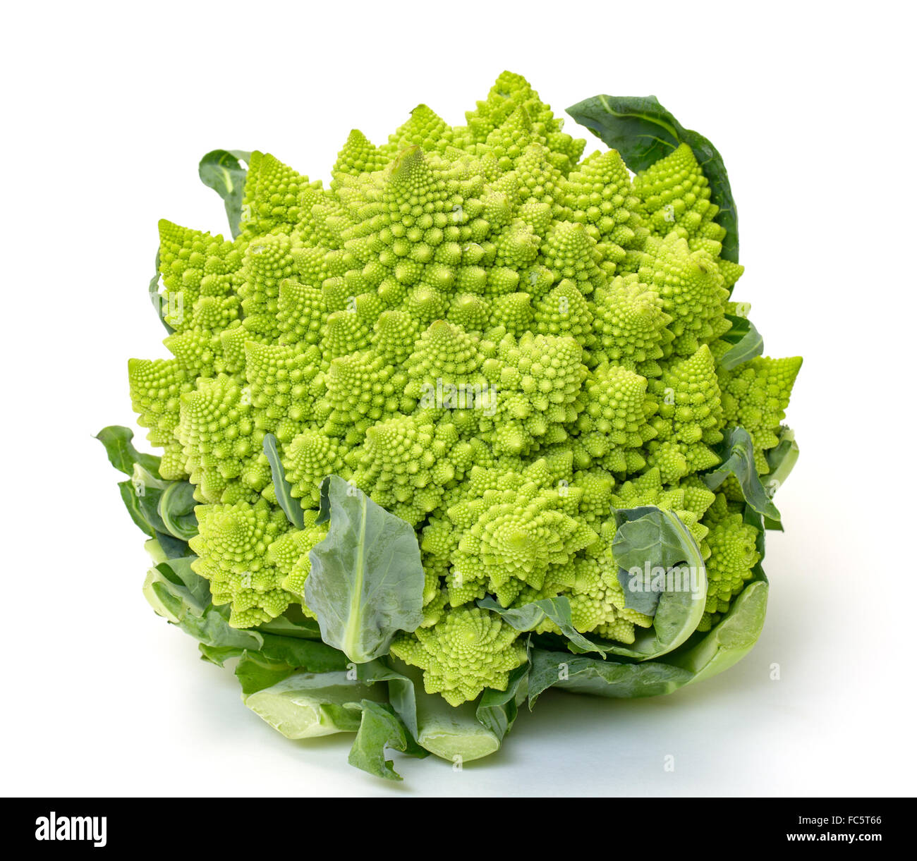 Green Fresh Romanesque Cauliflower Stock Photo - Alamy