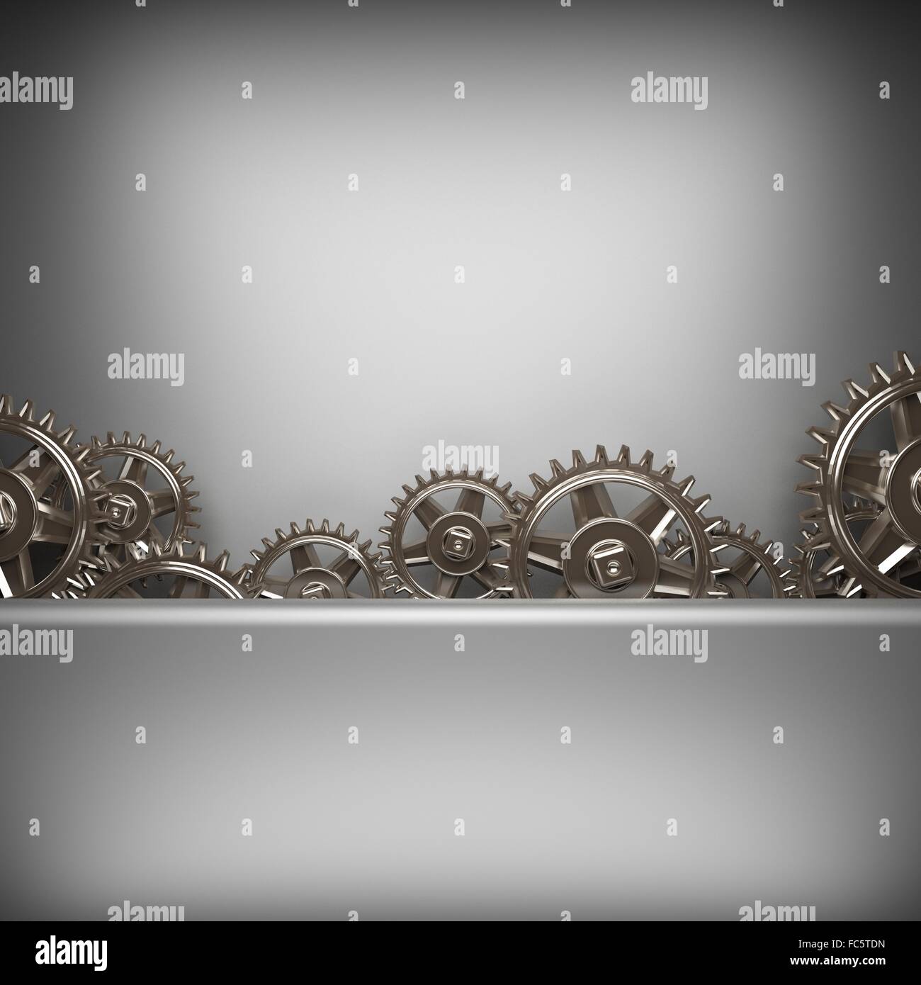 gray brushed metal background with gears Stock Photo - Alamy