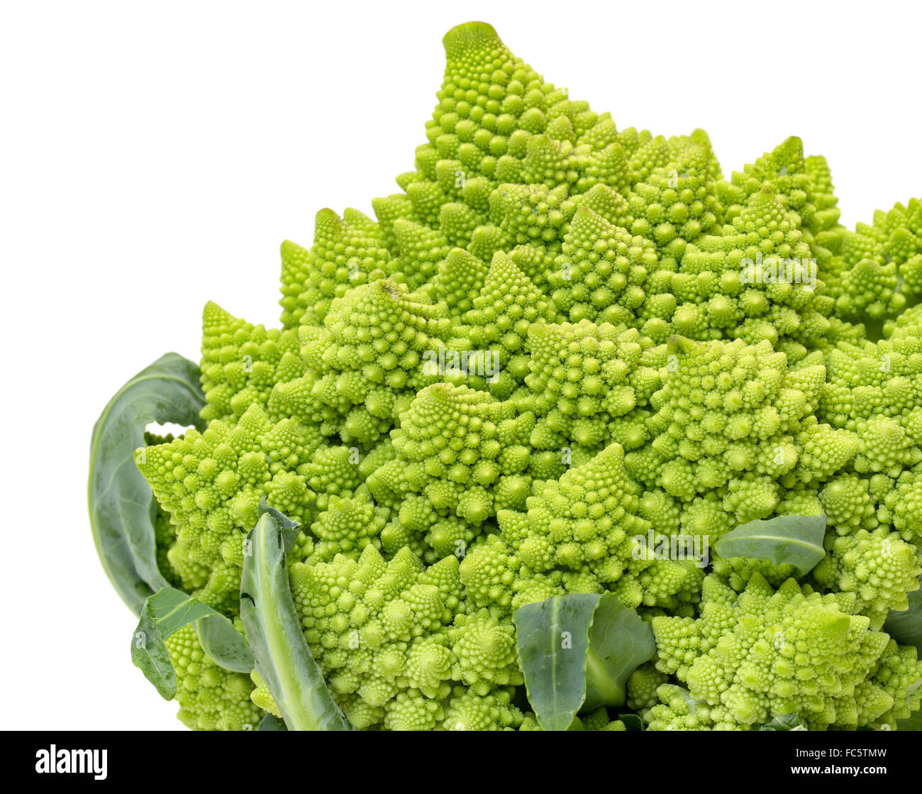 Green Fresh Romanesque Cauliflower Stock Photo - Alamy