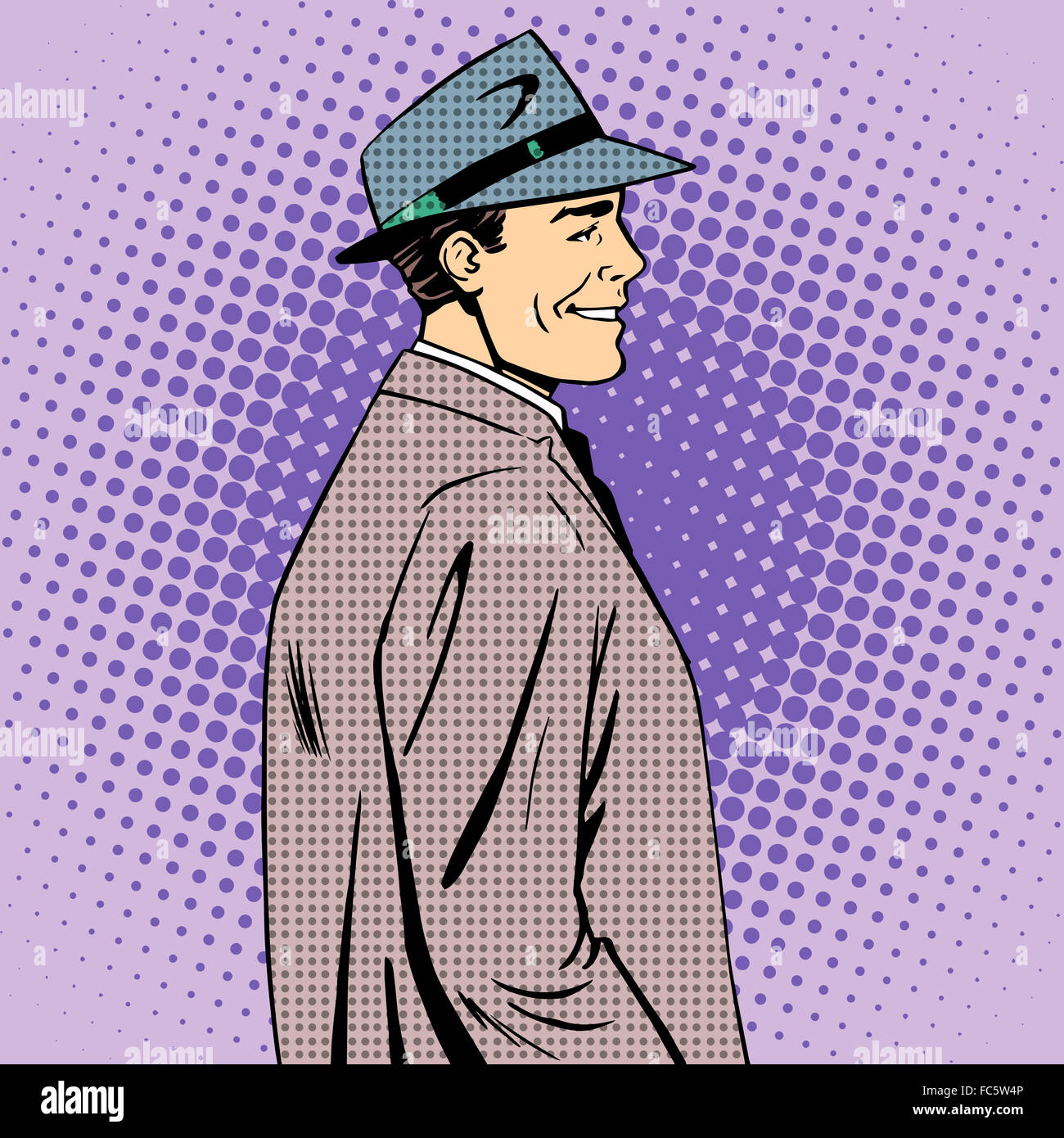 Retro comic style illustration man hi-res stock photography and images ...