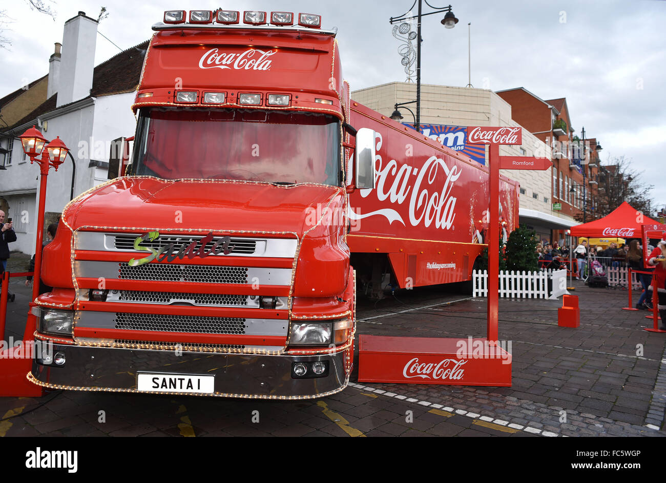 Coca Cola christmas lorry visits Romford Where: London, United Kingdom ...