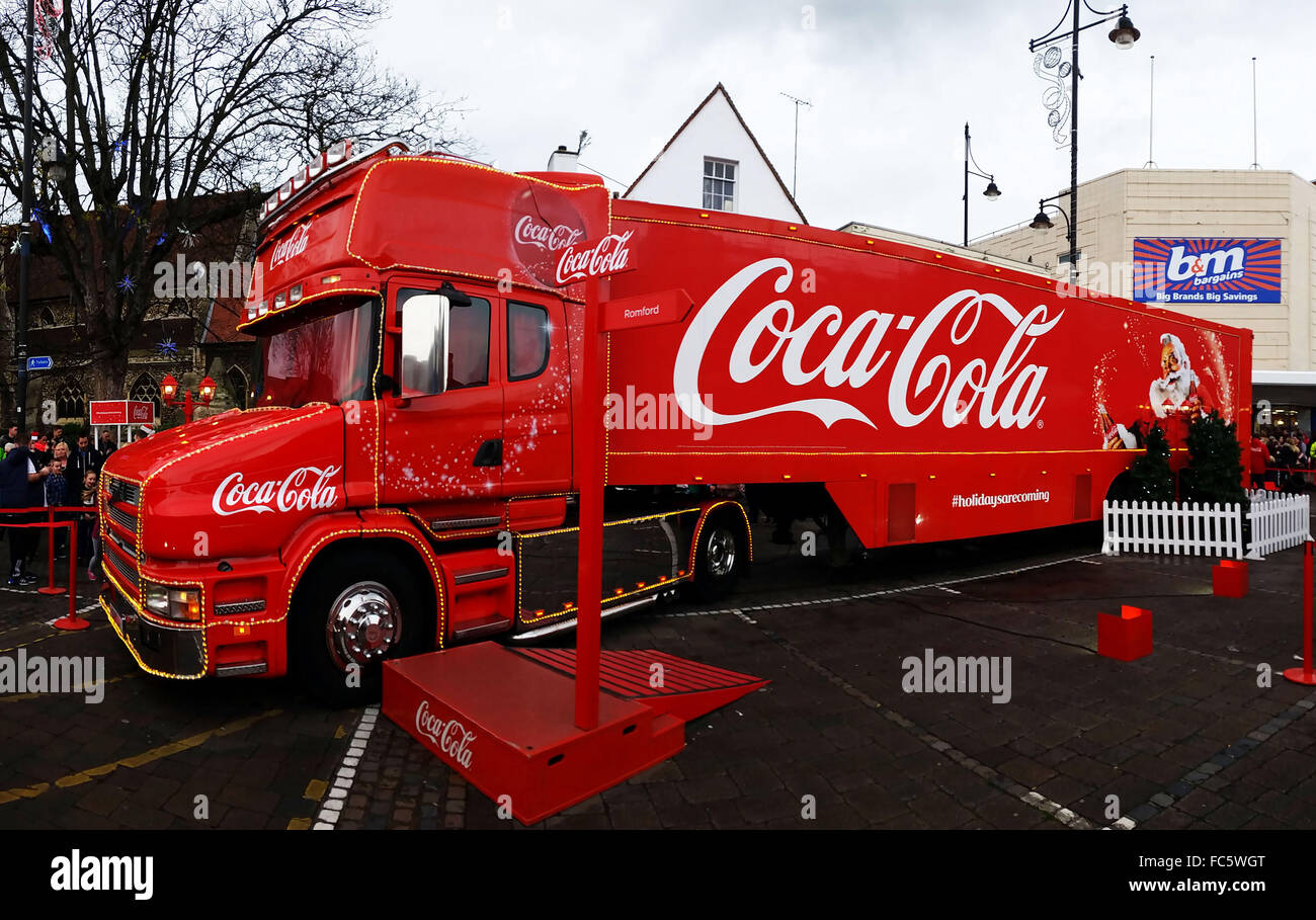 Coca Cola christmas lorry visits Romford Where: London, United Kingdom ...