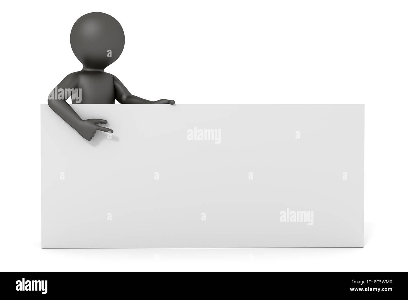 3d man holding sign board hi-res stock photography and images - Alamy