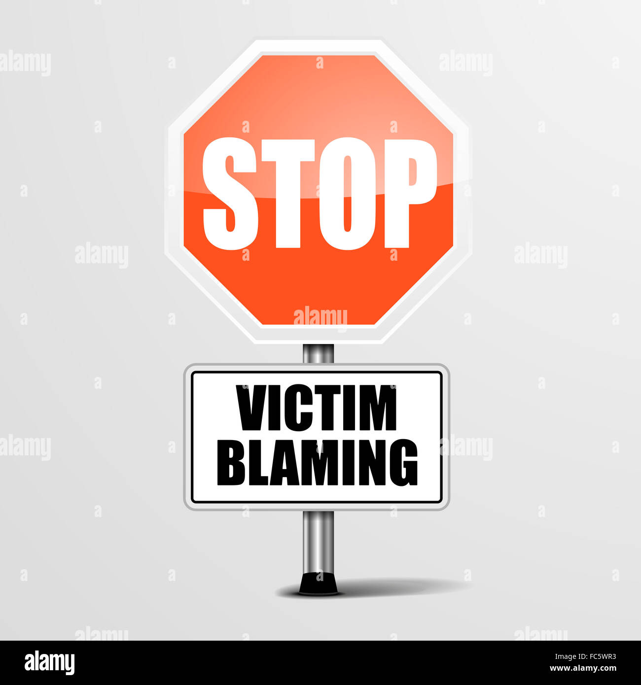 Stop Victim Blaming Stock Photo - Alamy