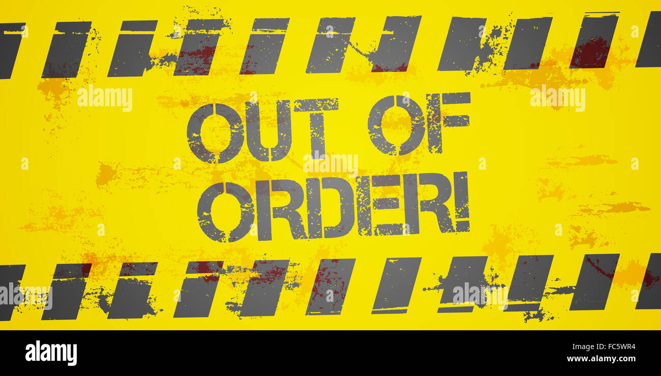 Out Of Order Stock Photo - Alamy