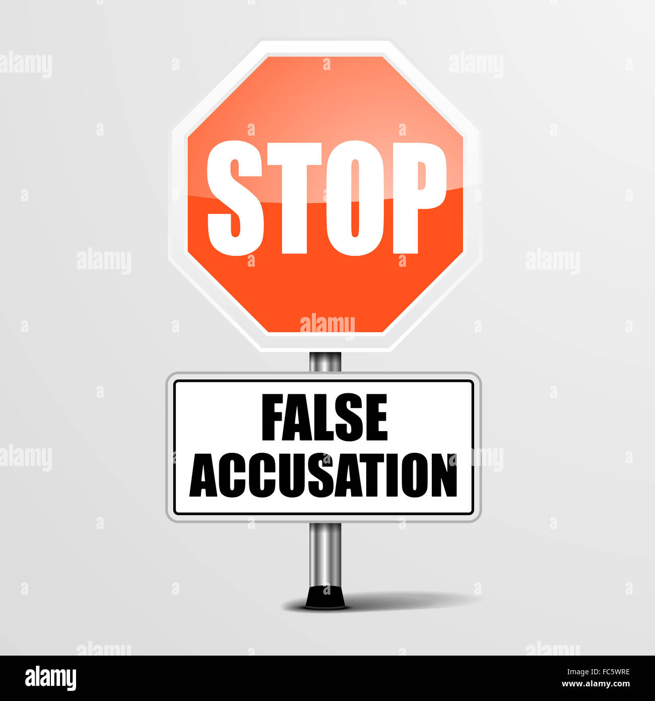 Stop False Accusation Stock Photo - Alamy