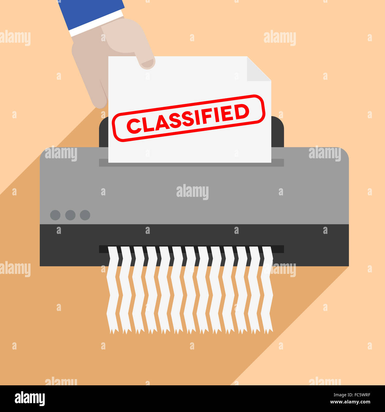 shredding classified letter Stock Photo - Alamy