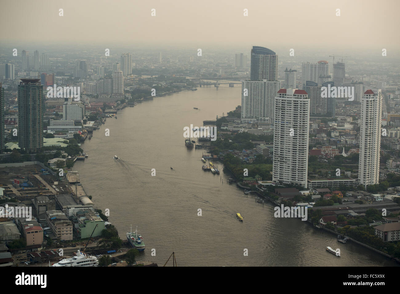 ASIA THAILAND BANGKOK RIVERSIDE SKYLINE Stock Photo - Alamy