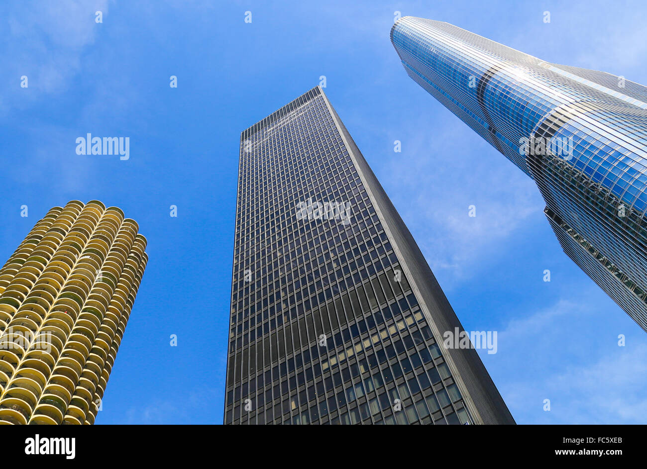 Three Towers in Chicago Stock Photo - Alamy