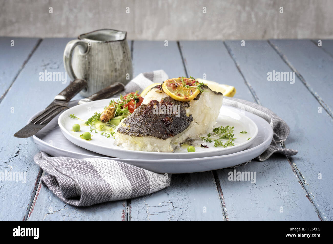 Grilled atlantic halibut hi-res stock photography and images - Alamy