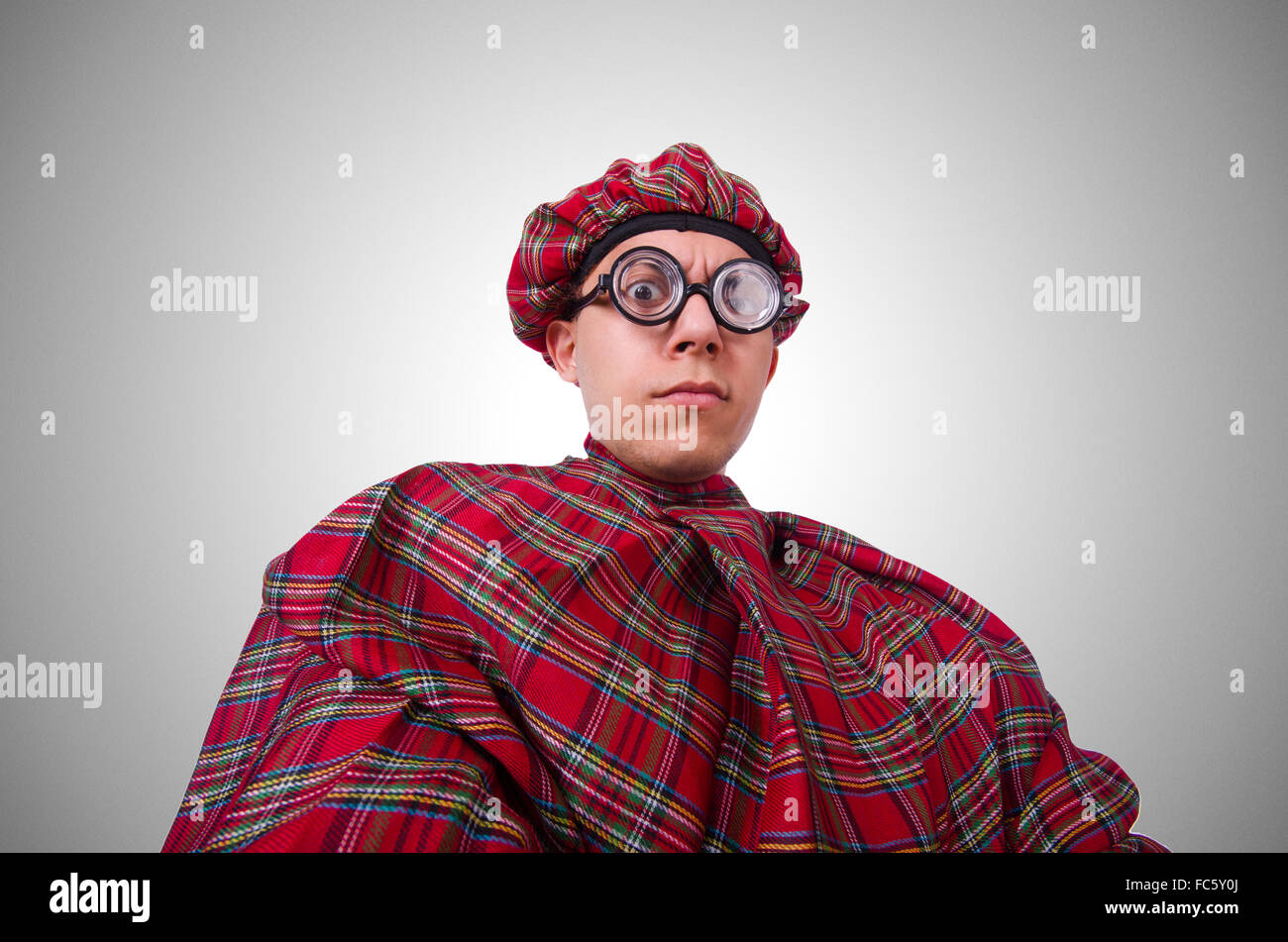 Funny scotsman isolated on the white Stock Photo - Alamy