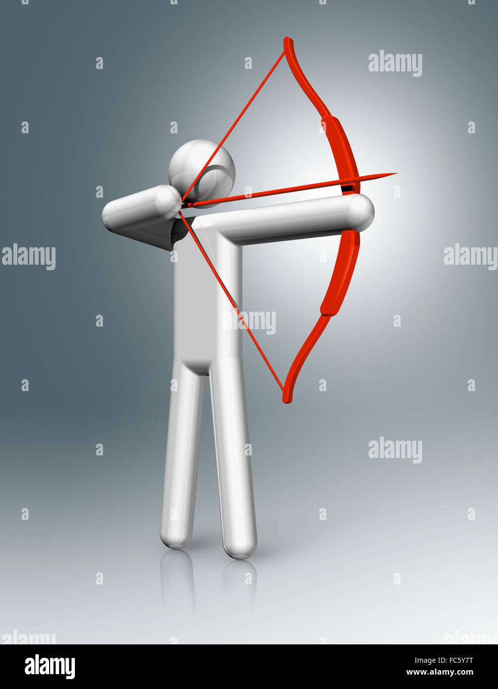 Archery 3D symbol, Olympic sports Stock Photo - Alamy